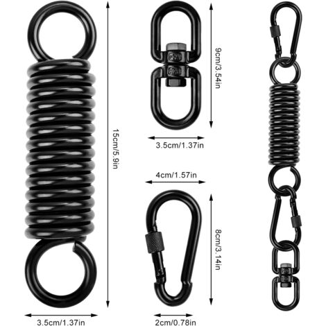 Mosquetones con resorte de suspensión, ganchos de techo con resorte de ...