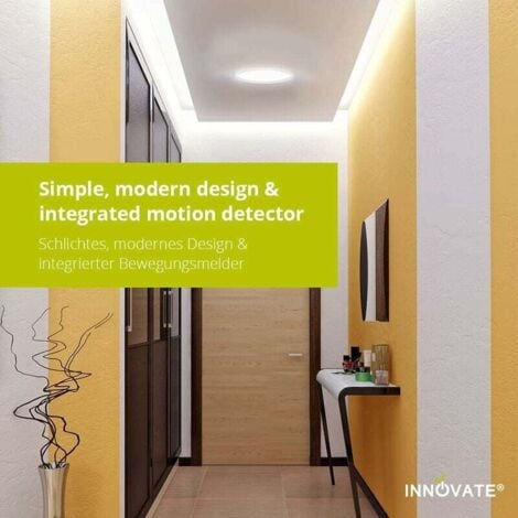 Lámpara de techo con panel LED, moderna y redonda, ultrafina, luz ...