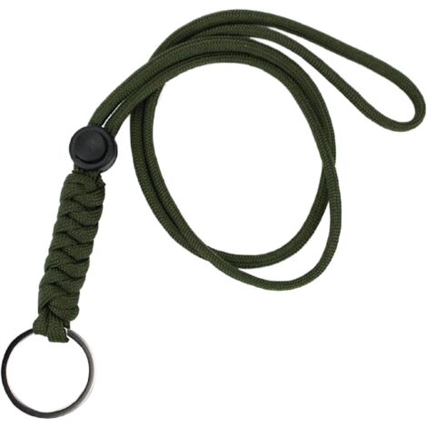 CSPARKV - Cordón para llaves - Collar de paracord trenzado con clip de ...