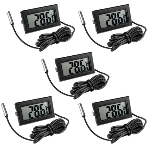 CSPARKV 5 piezas Termómetro digital para refrigerador, Sonda de temperatura digital con pantalla ...