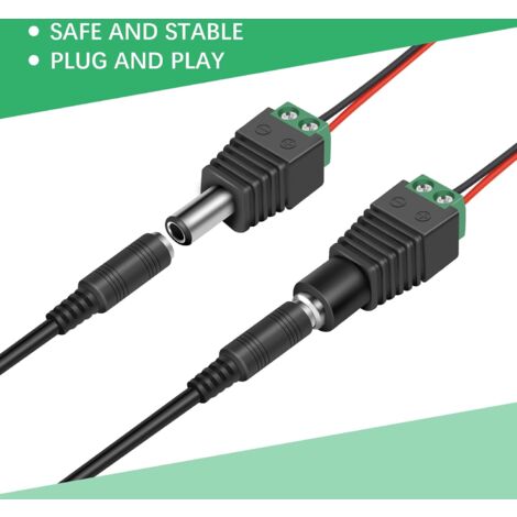 CSPARKV 10 pares de conectores de alimentación BNC/CC macho y hembra de ...