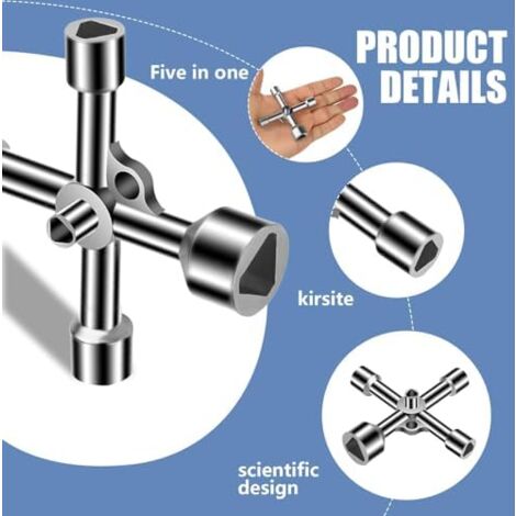 CSPARKV 4 Way Triangle Key 5 Sizes Inner Diameter 7mm/10mm/12mm/13mm ...