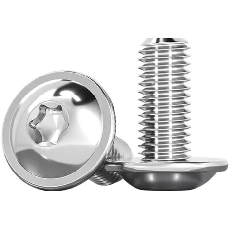 CSPARKV 20 piezas Tornillos de cabeza abombada con collar M6x20 mm Tornillos Torx Tornillos ISO ...