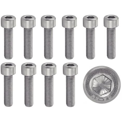 CSPARKV 100 piezas M5x20 mm Cabeza cilíndrica Tornillo de cabeza hueca de 6 puntas CHC M5 x 20 ...