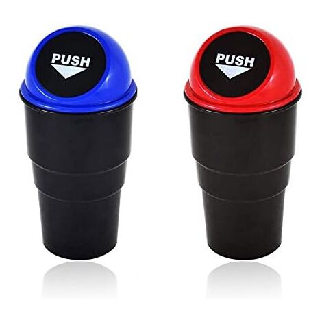 CSPARKV - 2 cubos de basura para coche, pequeños contenedores de basura ...