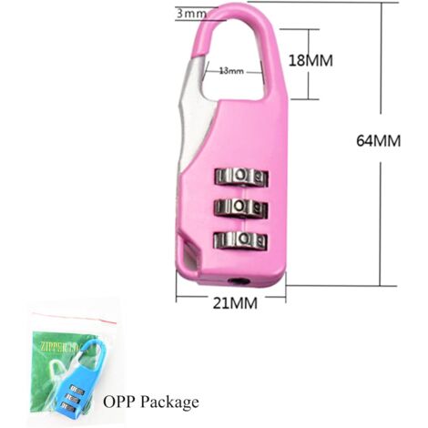 CSPARKV - Candado de combinación mini reiniciable de 6 piezas, con ...