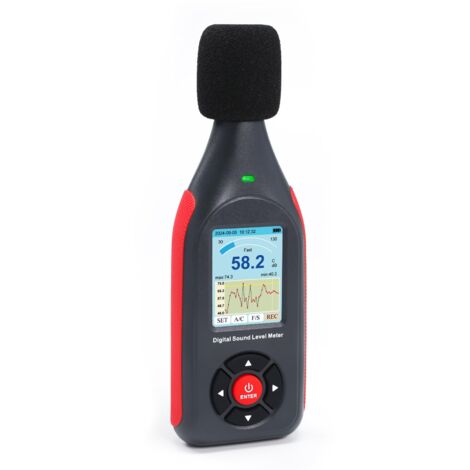 Sound Level Meter Datalogger with Visual Alarm, 43,000 Data Loggers SPL ...