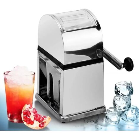 Stainless Steel Hand Crank Ice Crusher, Ice Block Breaker Machine, Mini ...