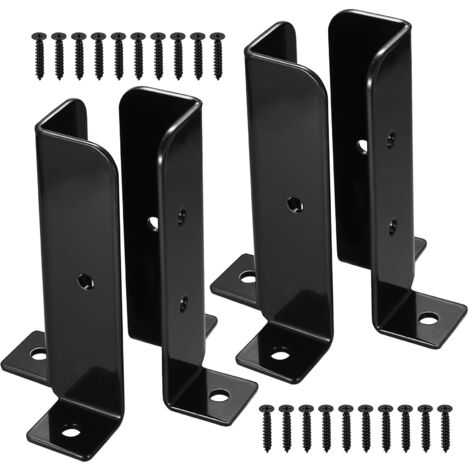 Adjustable Deck Post Brackets, Set of 4 Post Base Brackets, Pergola ...