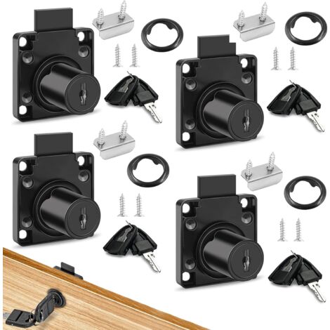 Computer desk drawer lock furniture lock, black short core, 1922mm