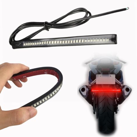 LED Brake Lights, Universal Motorcycle Light Bar Flexible LED Strip ...