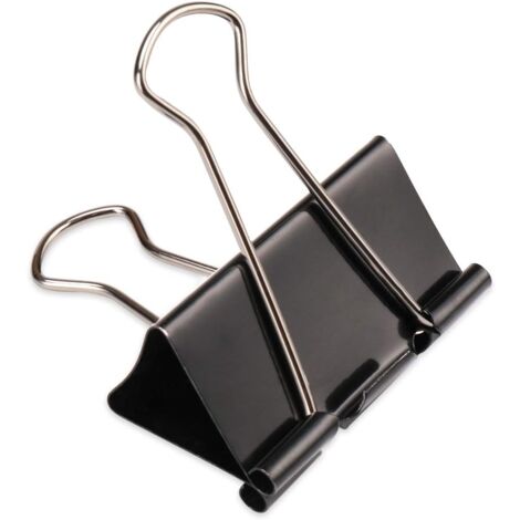 Heavy Duty Bulldog Clip Paper Clamps - 10pcs - Large Black Double Clip ...