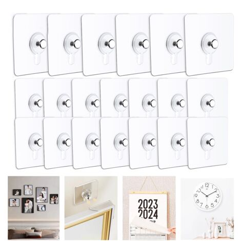 20pcs No Drilling Picture Hangers, Picture Hanger Tabs, Frame Hangers ...