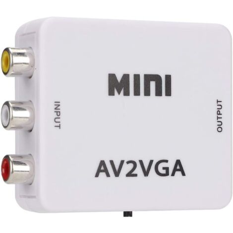 Mini Composite AV to VGA Adapter 480P, Mini VGA to Video Converter, TV ...
