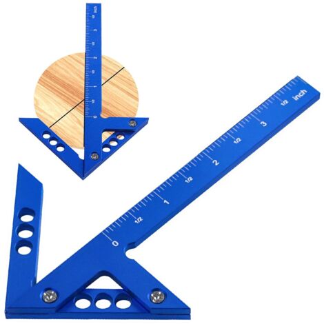Square Centering Gauge, Center Marking Gauge Round Center Finder, 45/90 ...