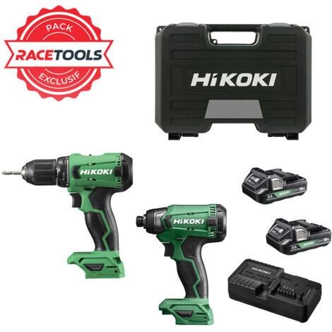Pack 2 outils HIKOKI Perceuse + visseuse à choc 18V KCRT03 (DS18DA ...
