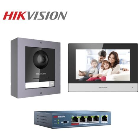 Hikvision DS-KIS602 Videocitofono Intercom IP Monofamiliare Espandibile ...