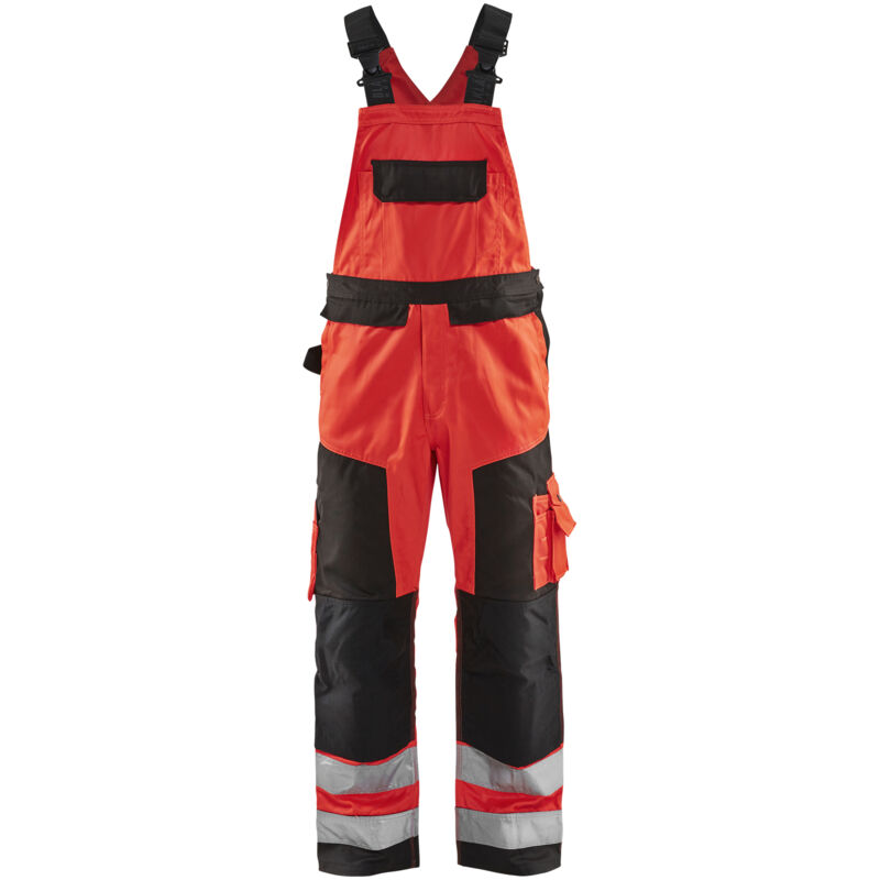 Ärmelloser Hochsichtbarkeits-Arbeitsanzug 2660 - Neonrot/Schwarz 54