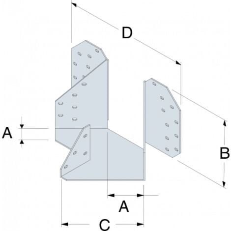 THJA26 Walmdachbügel 38x137mm - Dicke 2mm