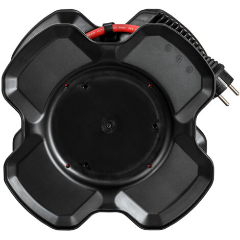 Kompakter Kabelaufroller X-GUM mit 3 Steckdosen und Klappdeckeln, 2 USB ...