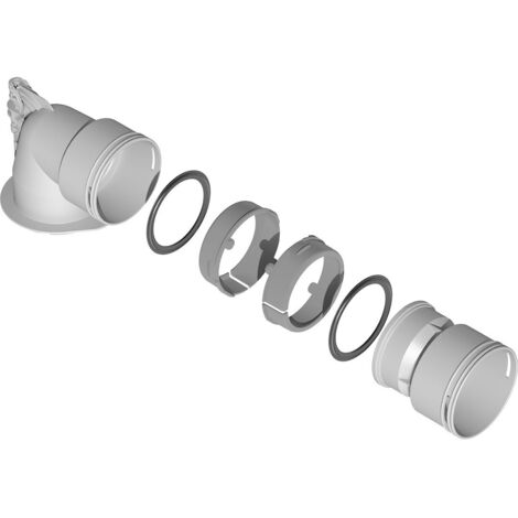 Einfacher Winkeladapter (Ã¸90mm) fÃ¼r Ã–ffnung Ã¸80mm