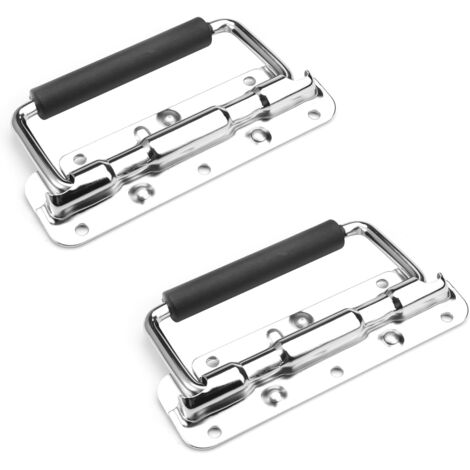 Sollbry 2Pcs Trunk Handle, 120mm Cash Box Handle Folding Crate Handles ...