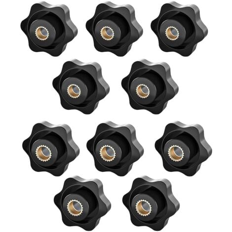 Sollbry M6 Clamping Knob, Star Nut, M8 Clamping Nut, Knurled Thread Clamping Knob, Star Head ...