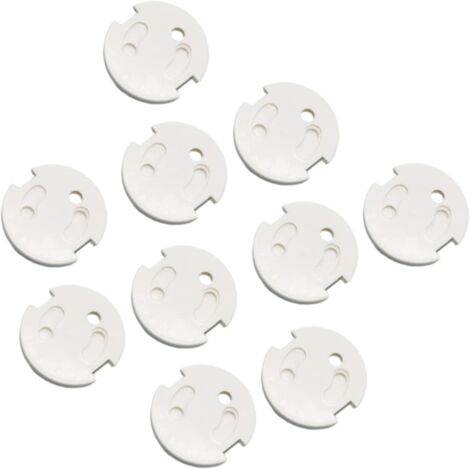 Sollbry 10 Pack White Round Power Outlet Protectors, Power Socket ...