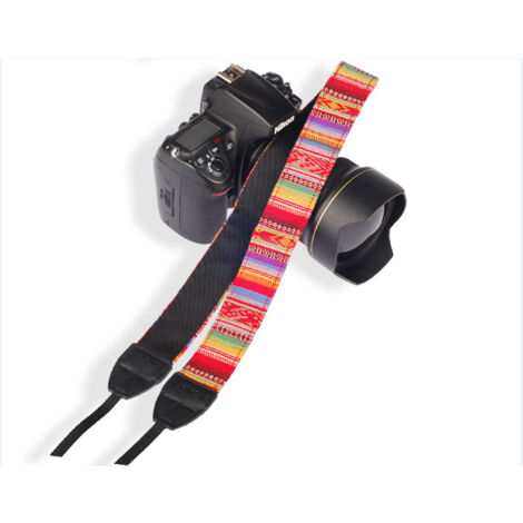 Sollbry Rainbow Canvas Camera Strap with Quick Release Buckles for DSLR SLR