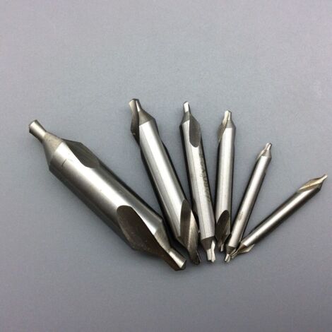 Sollbry 5Pcs Center Drill Bit Set, Angle Center Drill Bits, Lathe Mill ...