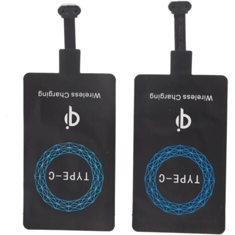 Sollbry Charging Receiver Sticker, 2PCS Type-C QI Wireless Charger ...