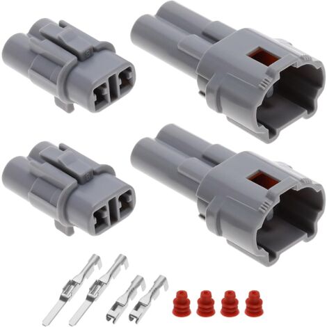 Sollbry 2Pcs 2 Pin Motorcycle Connectors Compatible with Sumitomo MT090 ...