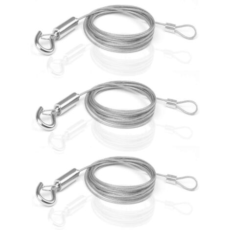 Sollbry Stainless Steel Cable,3pcs Adjustable Metal Cables 2m x 1.5mm ...