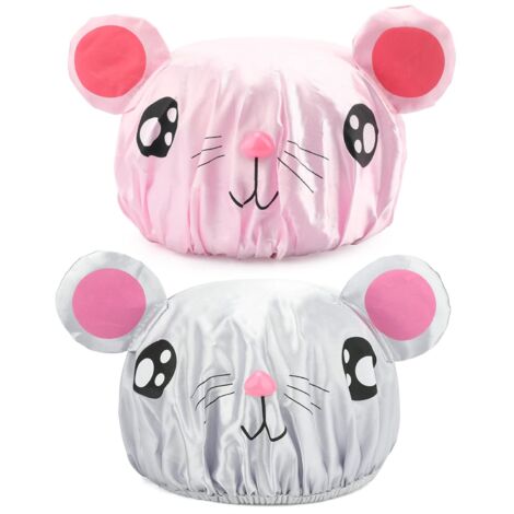 Sollbry Kids Shower Cap, 2 Pieces Toddler Shower Cap, Cute Shower Cap ...