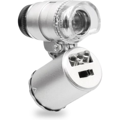 Sollbry 60X Mini LED Microscope, 60x Mini Pocket Microscope, Mini ...