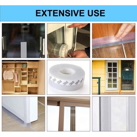 Sollbry Adhesive Door Bottom, 5M x 3.5CM Self-Adhesive Silicone Seal ...