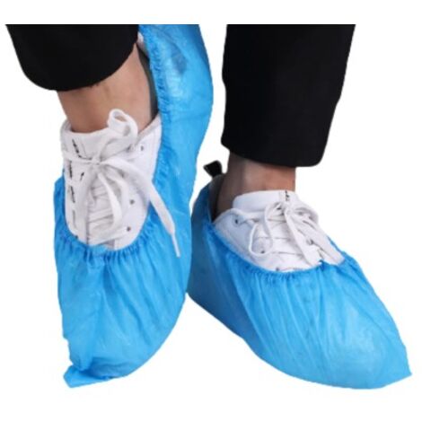 Sollbry 100 Pack (50 Pairs) Disposable Shoe Covers Non-Slip Plastic ...