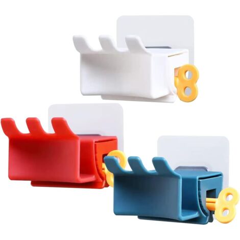 Sollbry Wall Mounted Toothbrush Holder-3 Pieces Rolling Tube Toothpaste ...