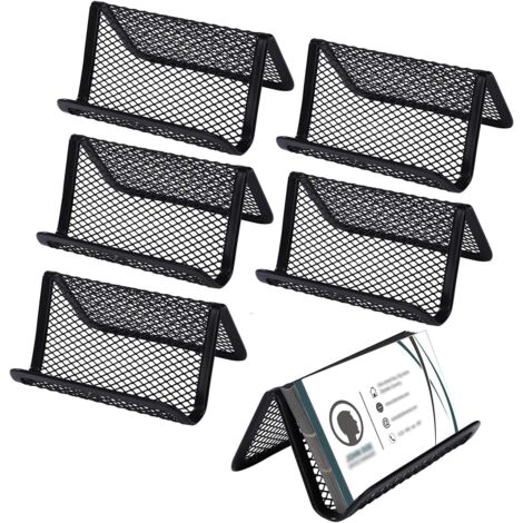Sollbry Business Card Holder Metal Mesh Business Card Display Stands ...