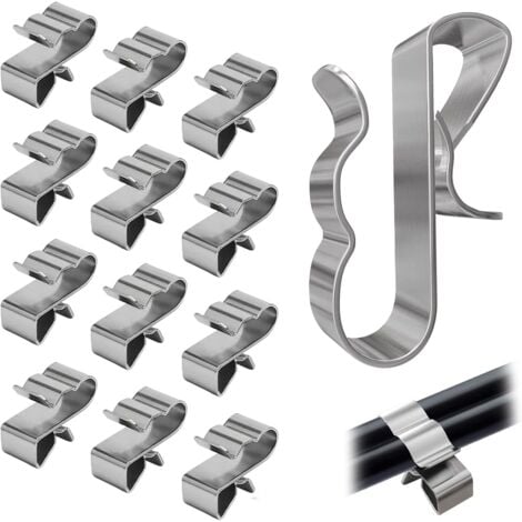 Sollbry 60 Pcs Electric Cable Clips, Stainless Steel Cable Management ...