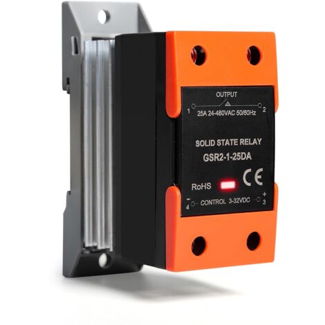 Sollbry Solid State Relay, GSR2-1-25DA Integrated Solid State Relay ...