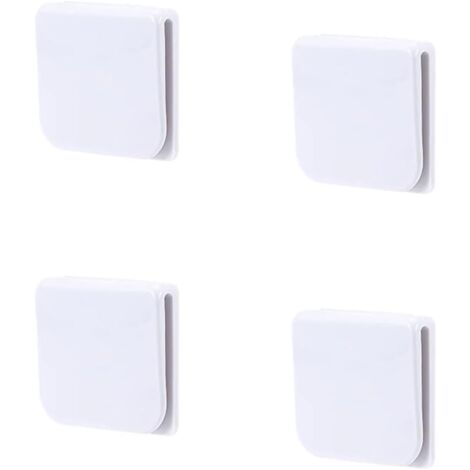 Sollbry Shower Curtain Clips, 4 Pcs Self Adhesive Shower Curtain Clips ...