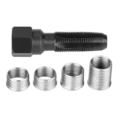 Sollbry Spark Plug Thread Repair Kit, 5Pcs Carbon Steel Spark Plug ...