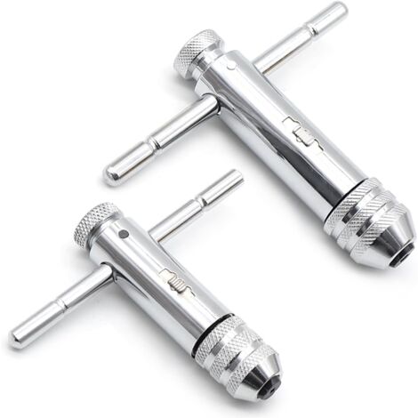 Sollbry 2 Piece Tap Wrench, Adjustable Taps Wrench M3-M8 & M5-M12 Hand Tap Wrench, T-Handle ...
