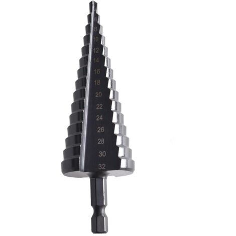 Sollbry Step Drill Bit, 4-32mm Conical Drill Bit Step Metal Triangle ...
