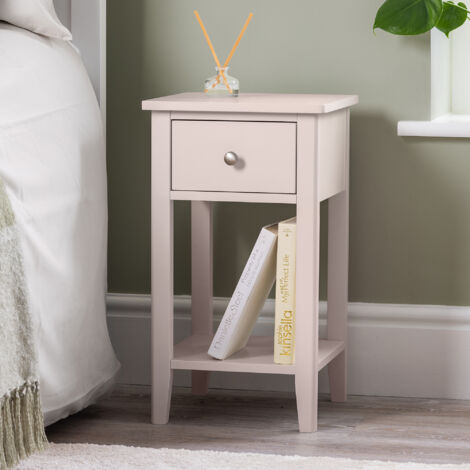 Ilsington Slim Pink Bedside Table