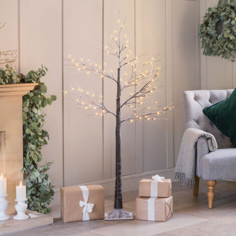 Snowy Twig Tree With Lights (5ft)