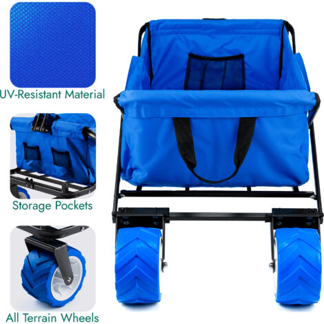 Folding Beach Trolley - Blue