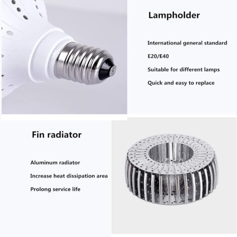 LED-Lampen, E40, 200 W, industrielle LED-Lampe, Neutralweiß 6500 K ...