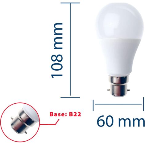 SMD-LED-Glühbirne, Standard A60, 9 W / 806 lm, B22-Sockel (Frankreich ...